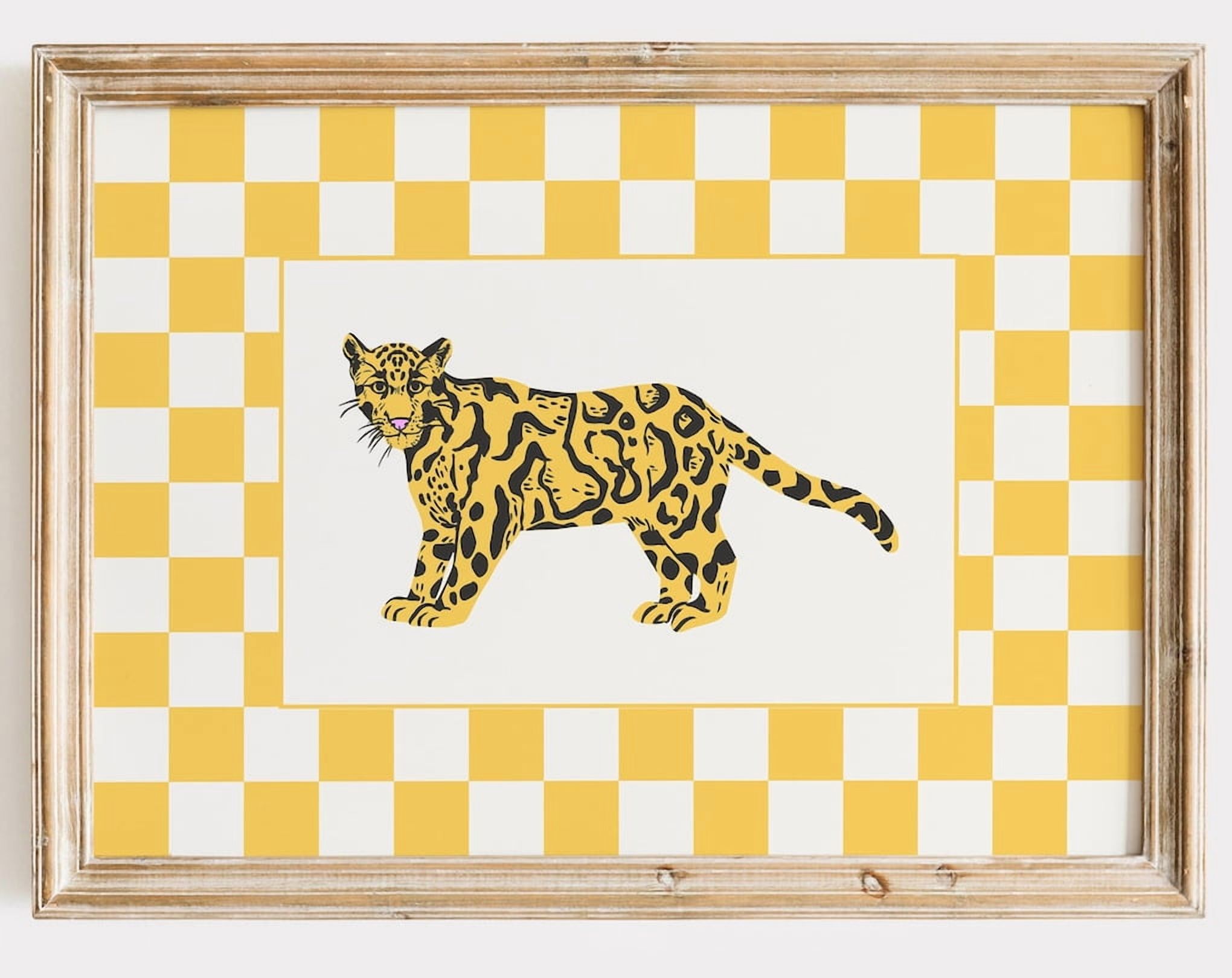 Kna Prints - 1 Pc Poster Checker Cheetah Print Preppy Wall Decor ...