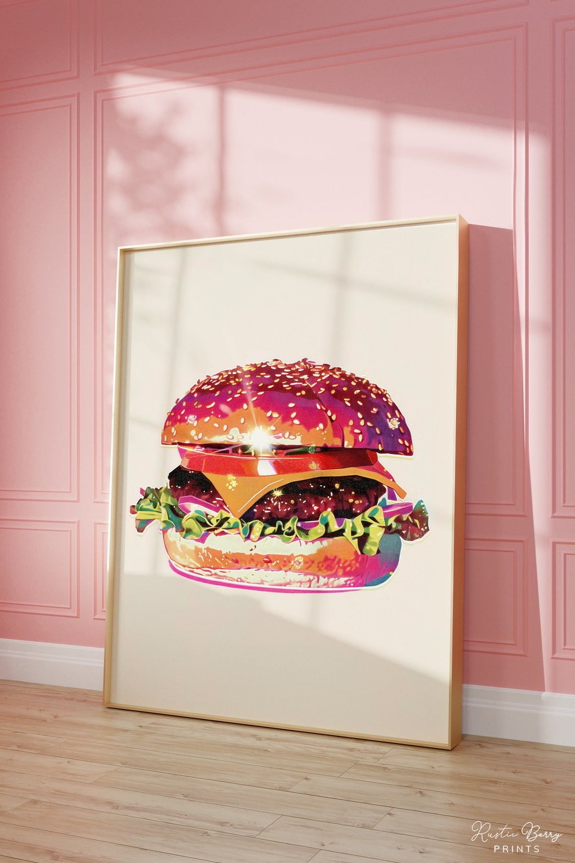 Kna Prints - 1 Pc Poster Cheeseburger Foodie Art Print Wall Art Retro ...