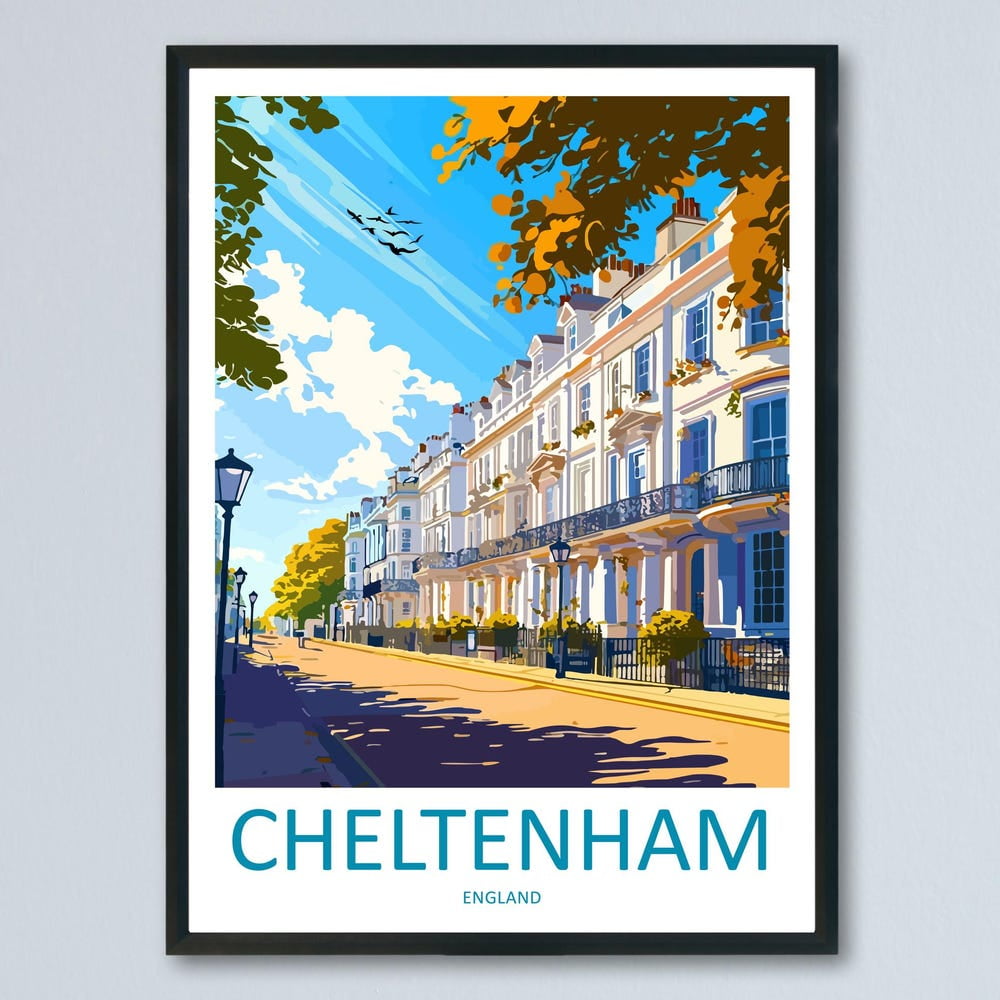 Kna Prints - 1 Pc Poster Cheltenham Cartoon Travel Poster England Wall ...