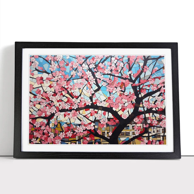 Kna Prints - 1 Pc Poster Cherry Blossom Tree Constructivism Wall Art ...