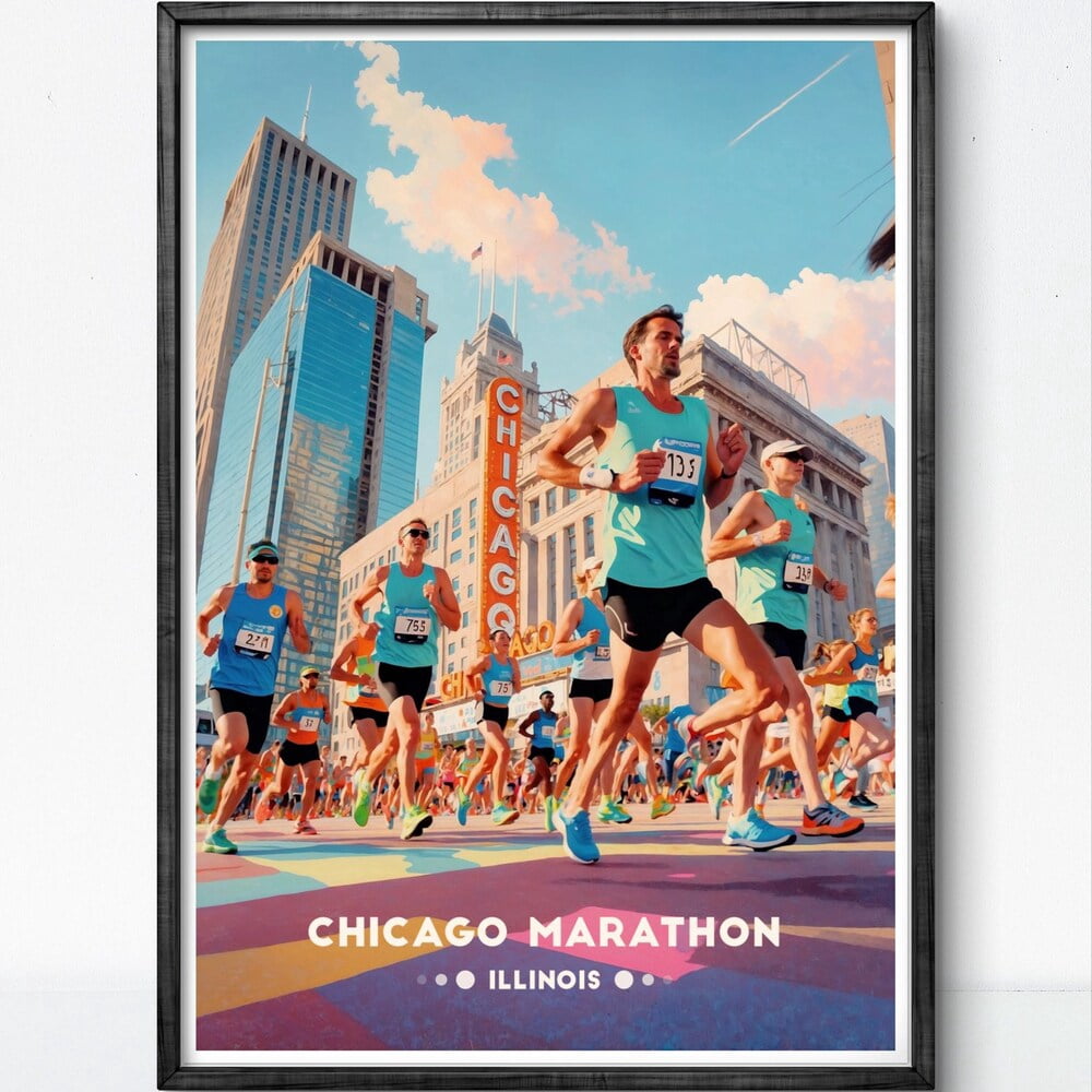 Kna Prints - 1 Pc Poster Chicago Marathon Poster – Iconic Running Event ...