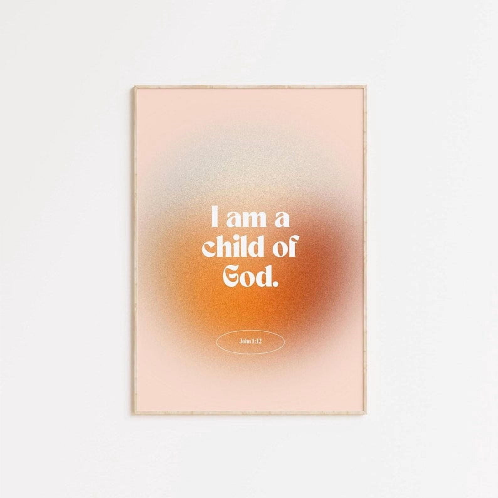 Kna Prints - 1 Pc Poster Child Of God Christian Wall Art Prints Trendy ...