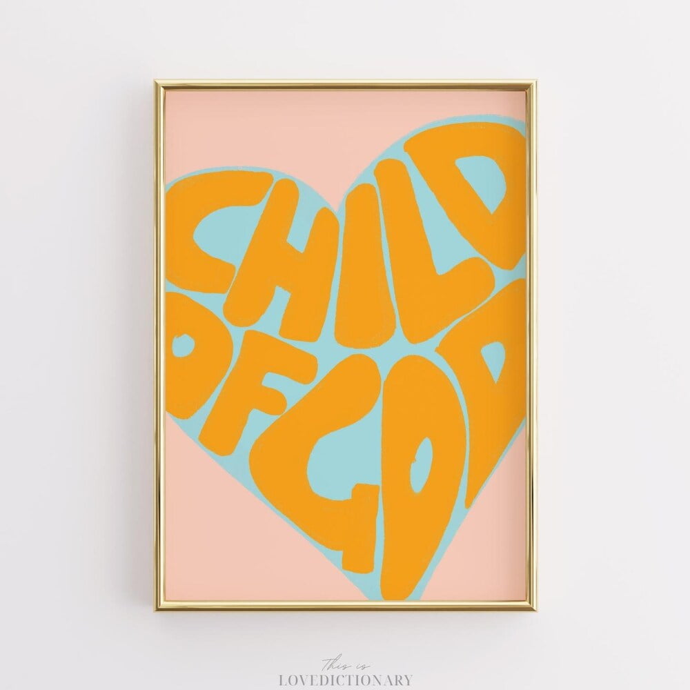 Kna Prints - 1 Pc Poster Child Of God Wall Art, Funny Christian ...