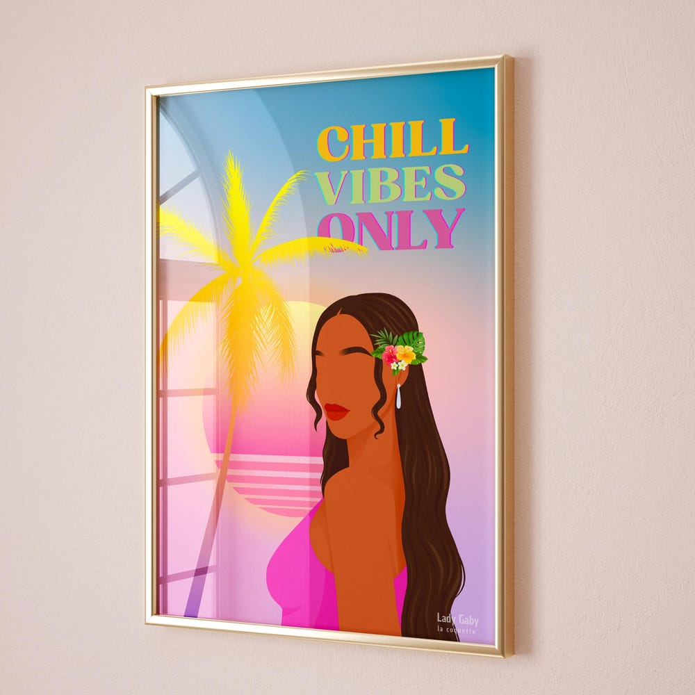 Kna Prints - 1 Pc Poster “Chill Vibes Only” Poster, Able Tropical ...