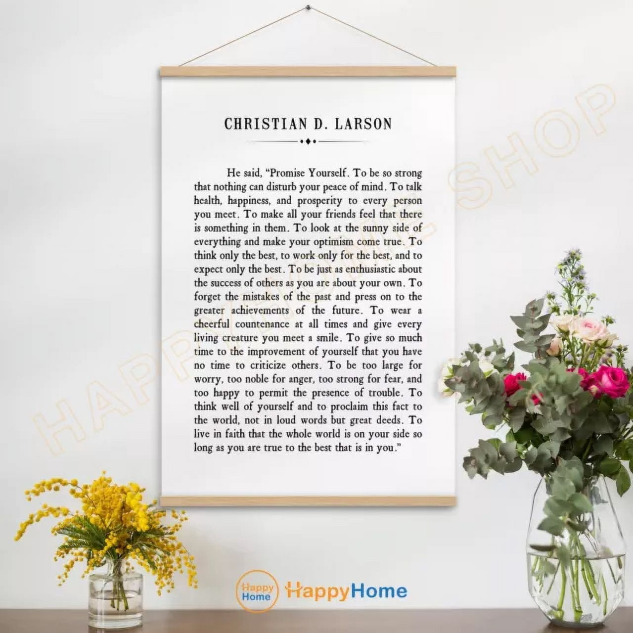 Kna Prints - 1 Pc Poster Christian D. Larson Wall Art Promise Yourself ...