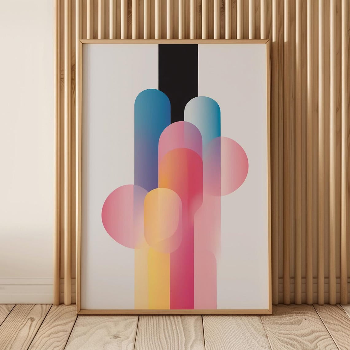 Kna Prints - 1 Pc Poster Chromatic Eclipse Gradient Abstract Wall Art ...