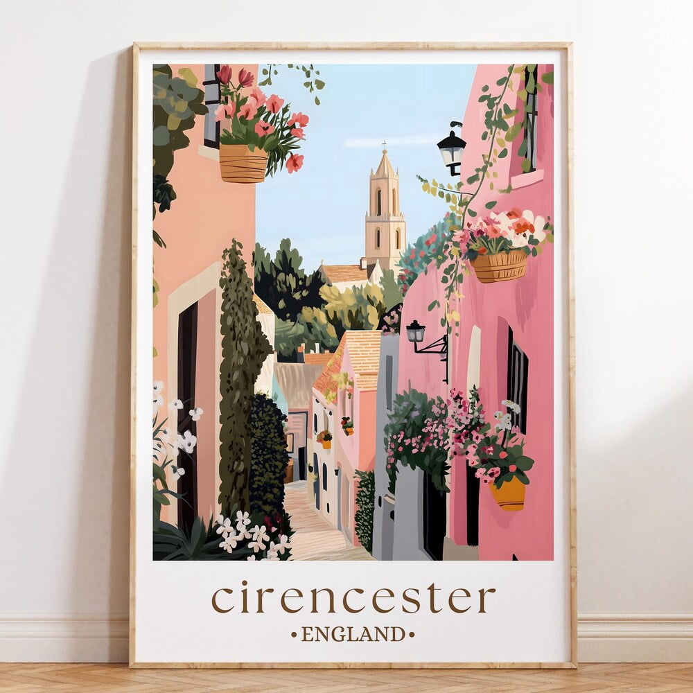 Kna Prints - 1 Pc Poster Cirencester England Travel Art, Cotswolds ...