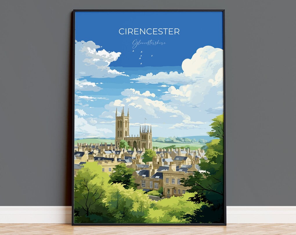 Kna Prints - 1 Pc Poster Cirencester Travel Wall Art, Travel Print Of ...