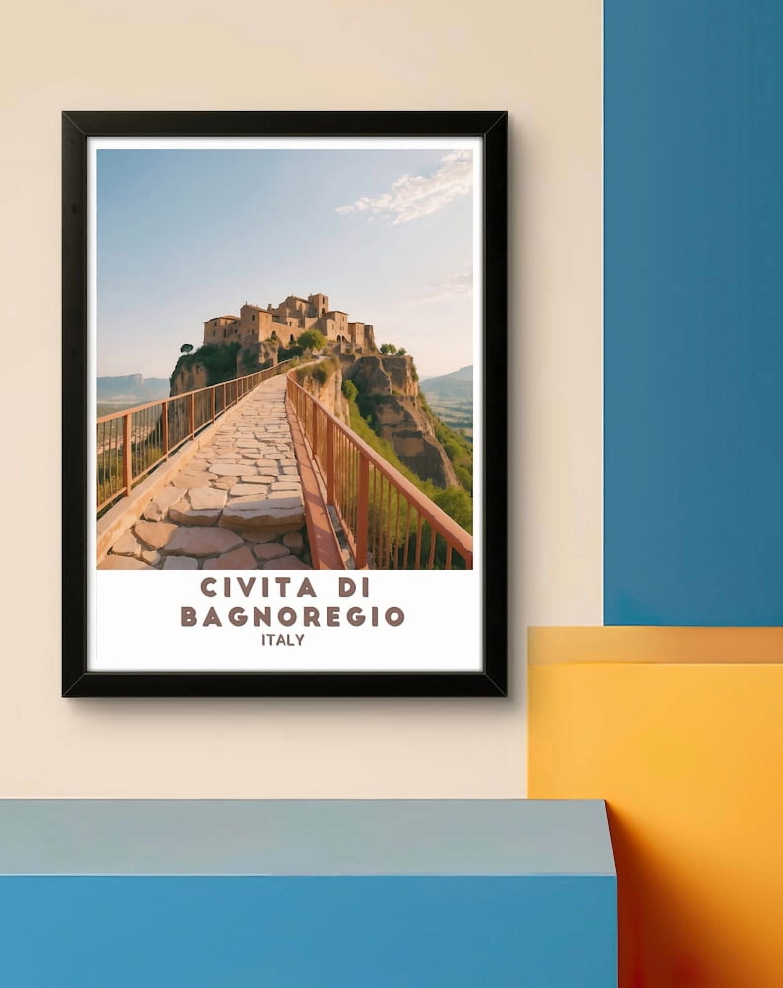 Kna Prints - 1 Pc Poster Civita Di Bagnoreggio Stning Art Print Of Civita Di Bagnoreggio'S ...