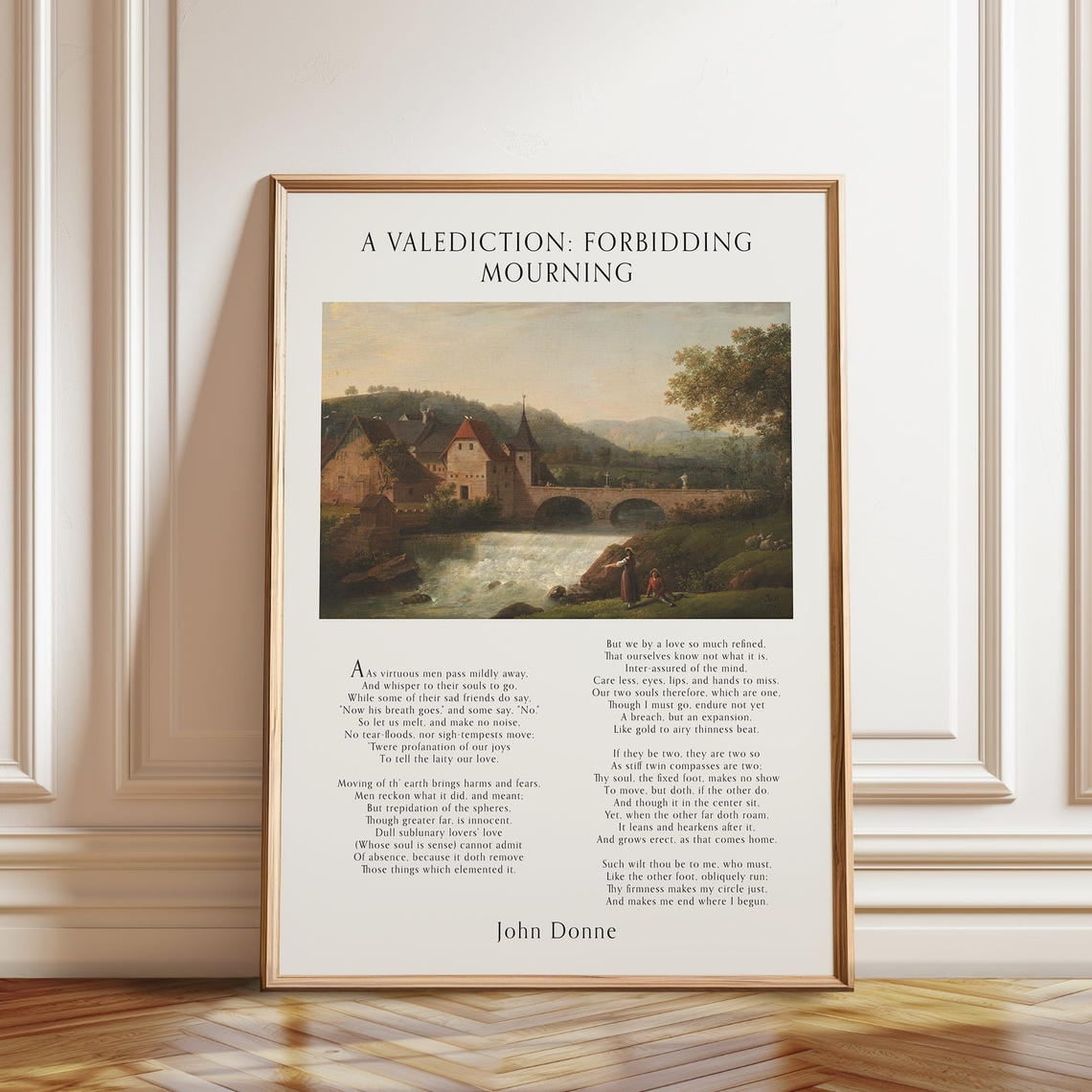 Kna Prints - 1 Pc Poster Classic Poem Art Print A Valediction ...