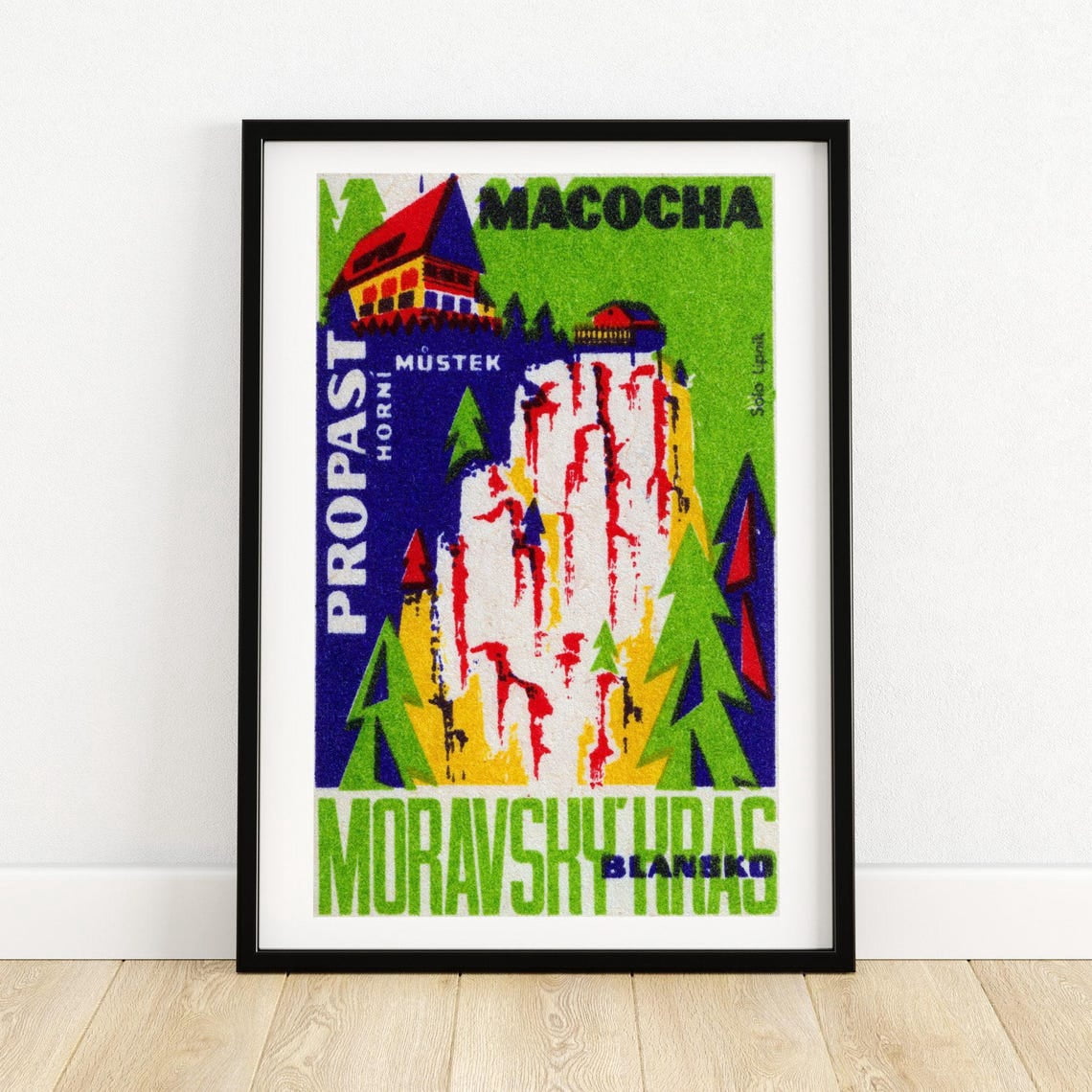 Kna Prints - 1 Pc Poster Cliffside Cabin Matchbox Print Czech Wall Art ...