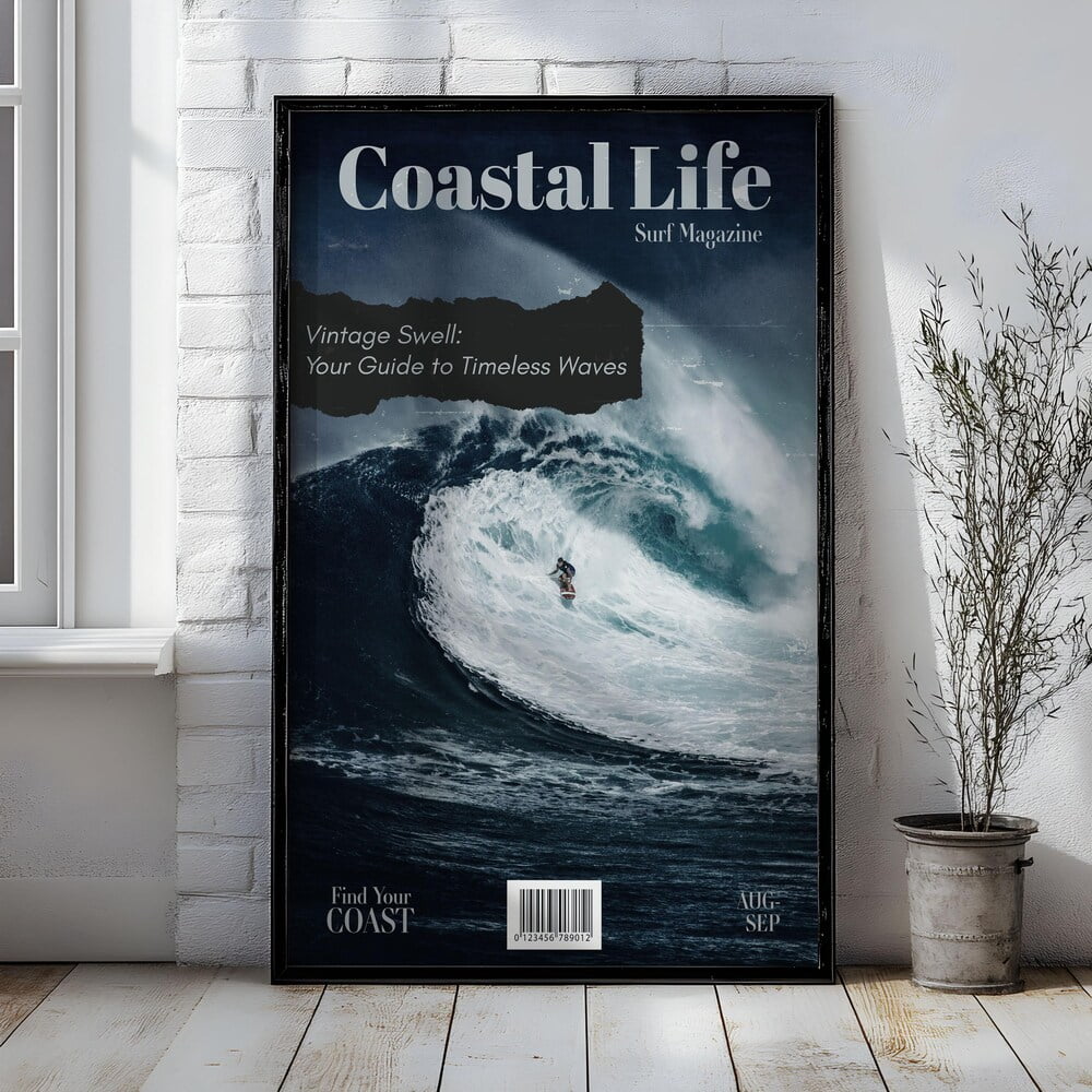 Kna Prints - 1 Pc Poster Coastal Life, Retro Surf Poster, Retro Surf ...