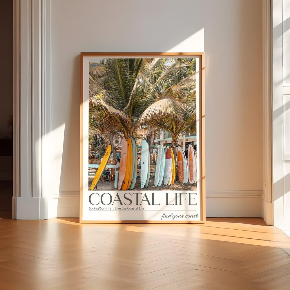 Kna Prints - 1 Pc Poster Coastal Life Surf Print, Surf Art, Beachy Wall ...