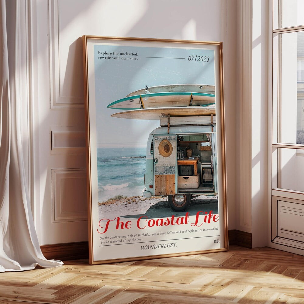 Kna Prints - 1 Pc Poster Coastal Life Wanderlust, Surf Print, Coastal Poster, Vintage Surf ...