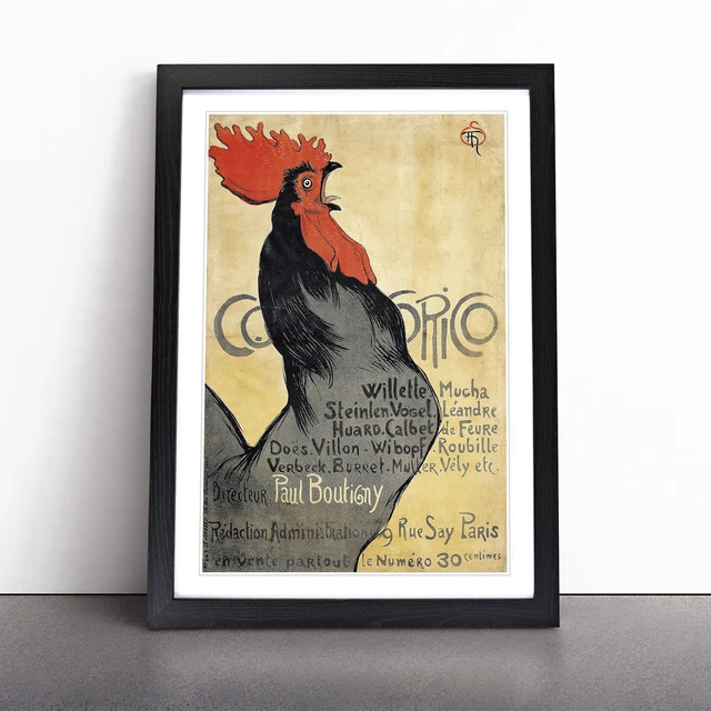 Kna Prints - 1 Pc Poster Cocorico By Theophile Steinlen Wall Poster ...