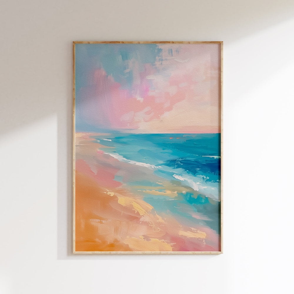 Kna Prints - 1 Pc Poster Colorful Abstract Ocean Pastel Painting ...