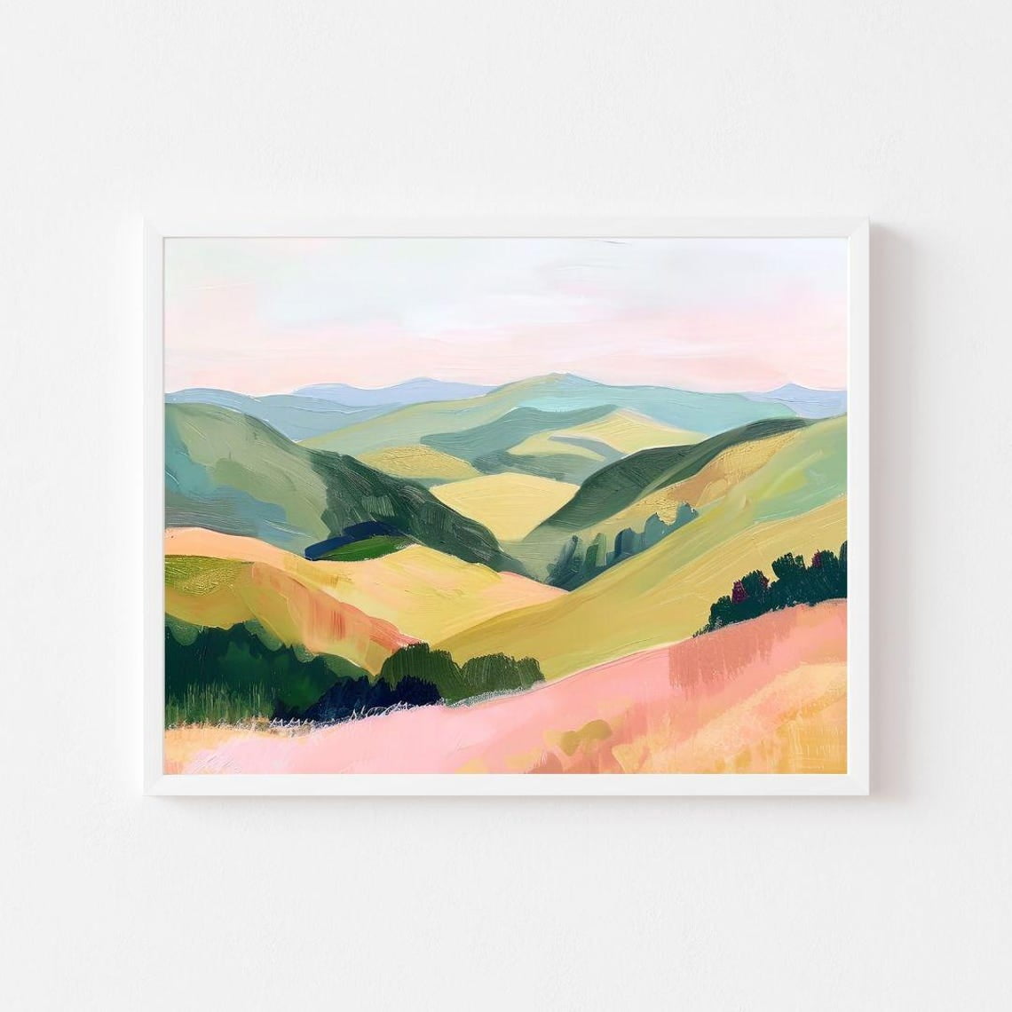 Kna Prints - 1 Pc Poster Colorful Autumn Hill Landscape Painting ...