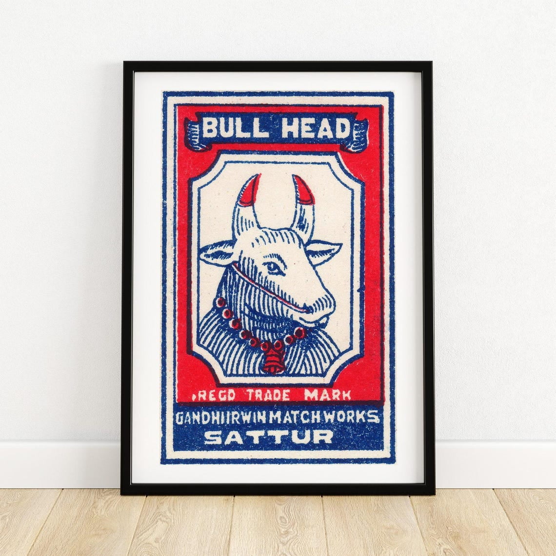 Kna Prints - 1 Pc Poster Colorful Bull Head Print Vintage Indian ...