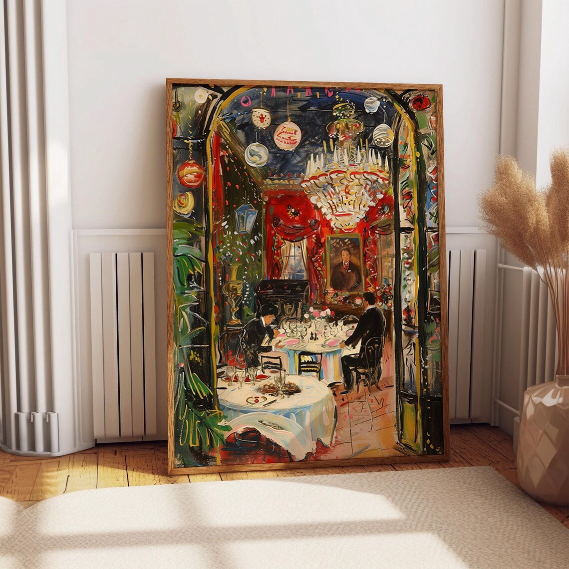 Kna Prints - 1 Pc Poster Colorful Diner Wall Art Festive Banquet Dinner ...