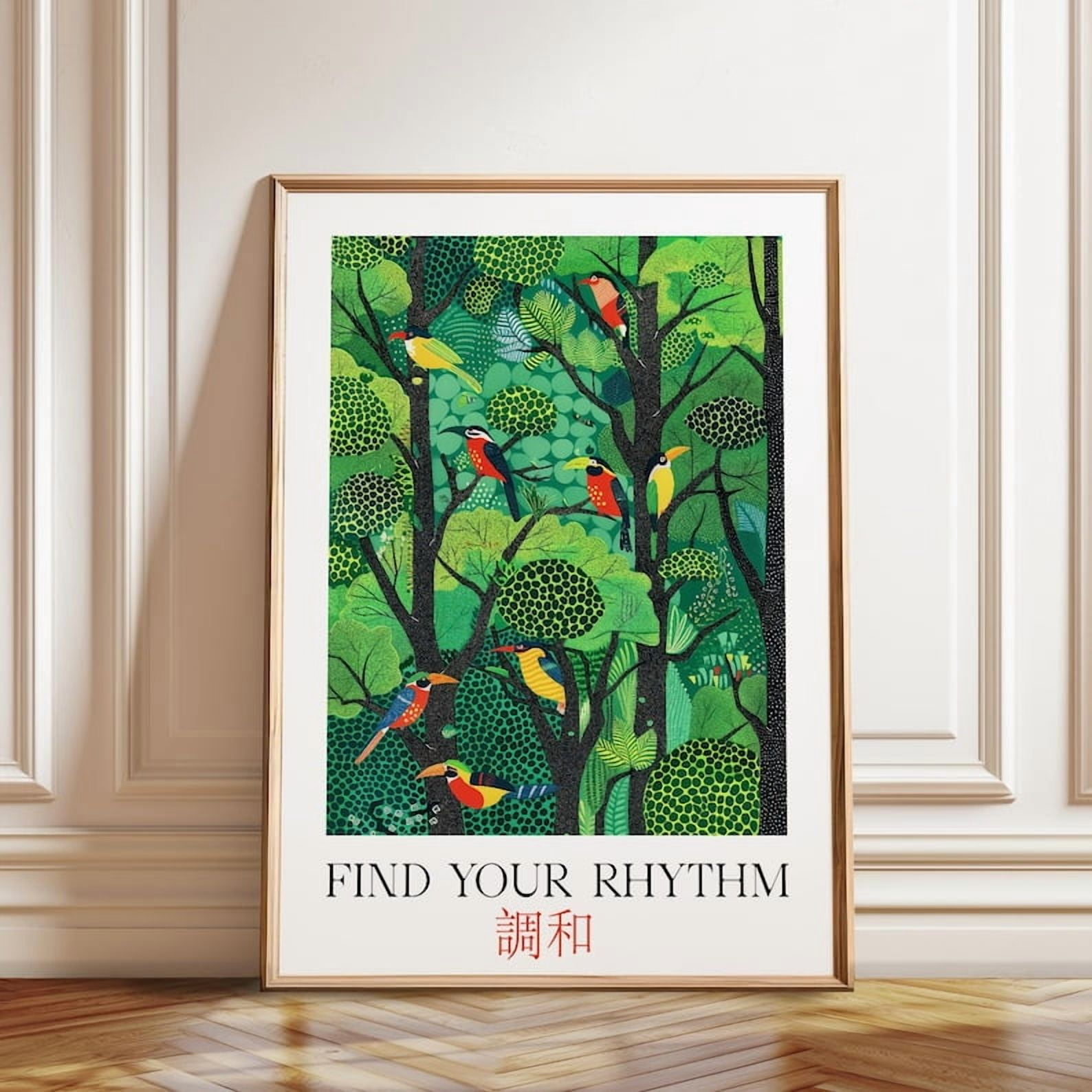 Kna Prints - 1 Pc Poster Colorful Forest Bird Art Print Find Your ...