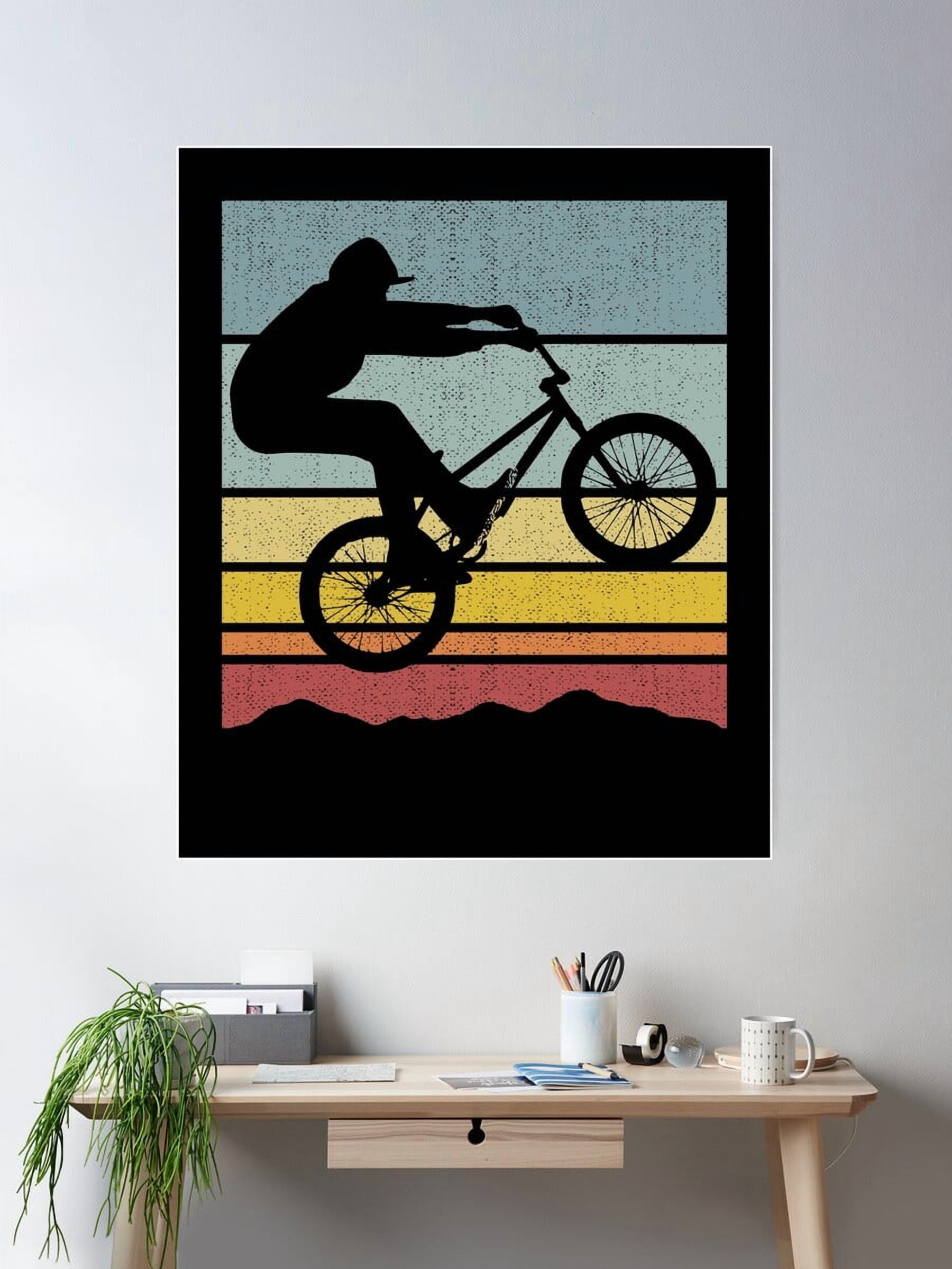 Kna Prints - 1 Pc Poster Colorful Retro Bmx Biker Vintage Bike Rider ...