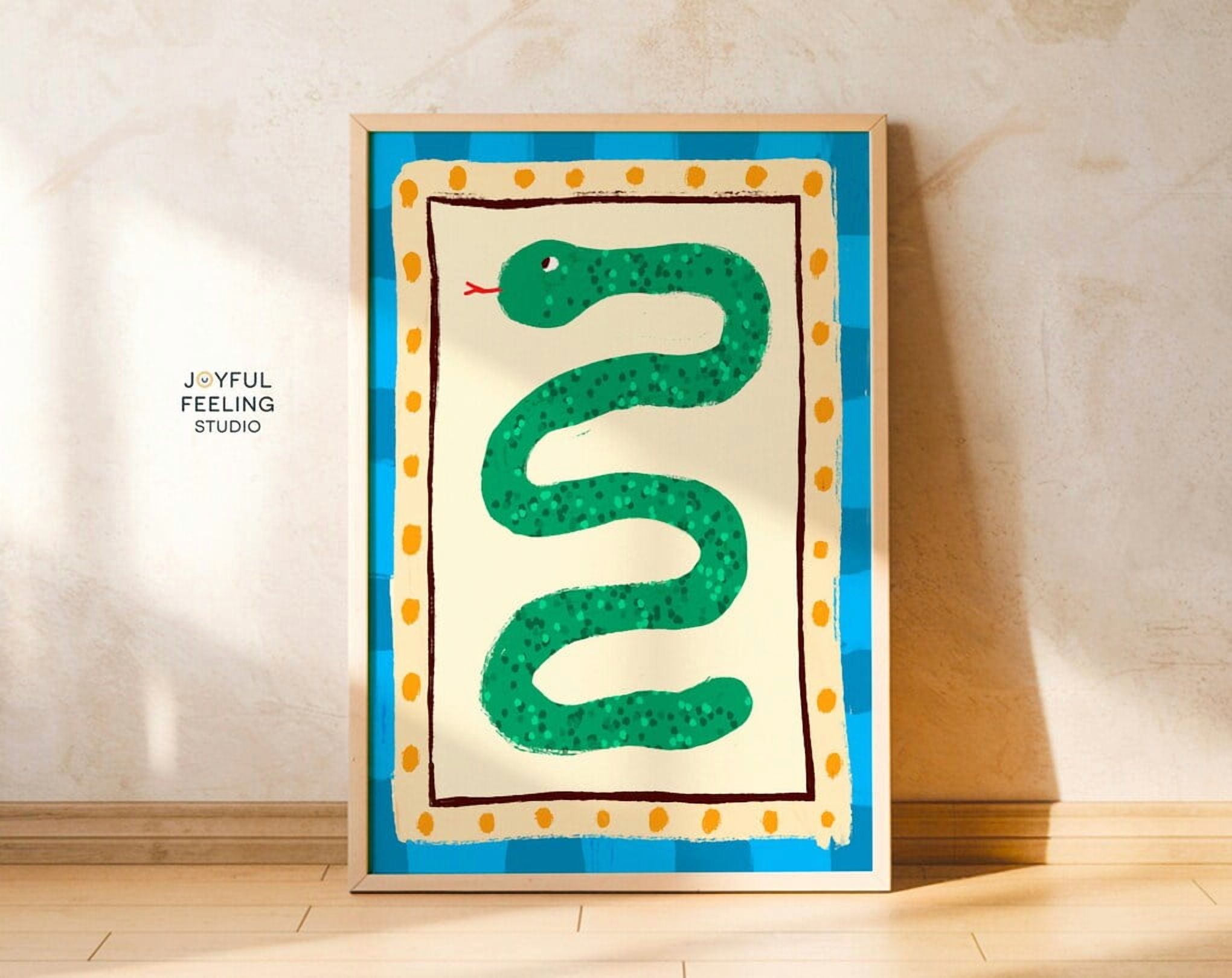 Kna Prints - 1 Pc Poster Colorful Snake Wall Art Kids Room Printable ...