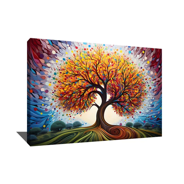 Kna Prints - 1 Pc Poster Colorful Tree Of Life Abstract Trees Spiritual ...