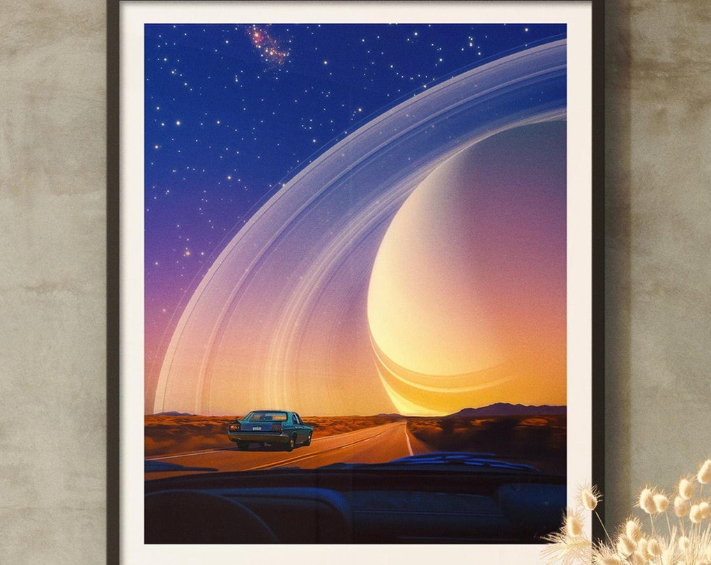 Kna Prints - 1 Pc Poster Cosmic Road Trip At Dawn Space Collage ...
