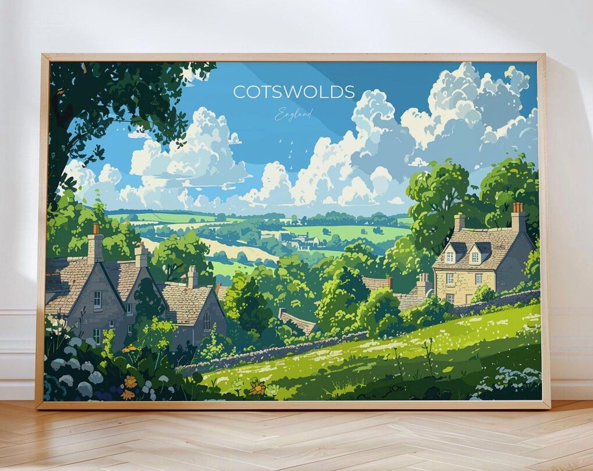 Kna Prints - 1 Pc Poster Cotswolds Landscape Travel Wall Art, Travel ...
