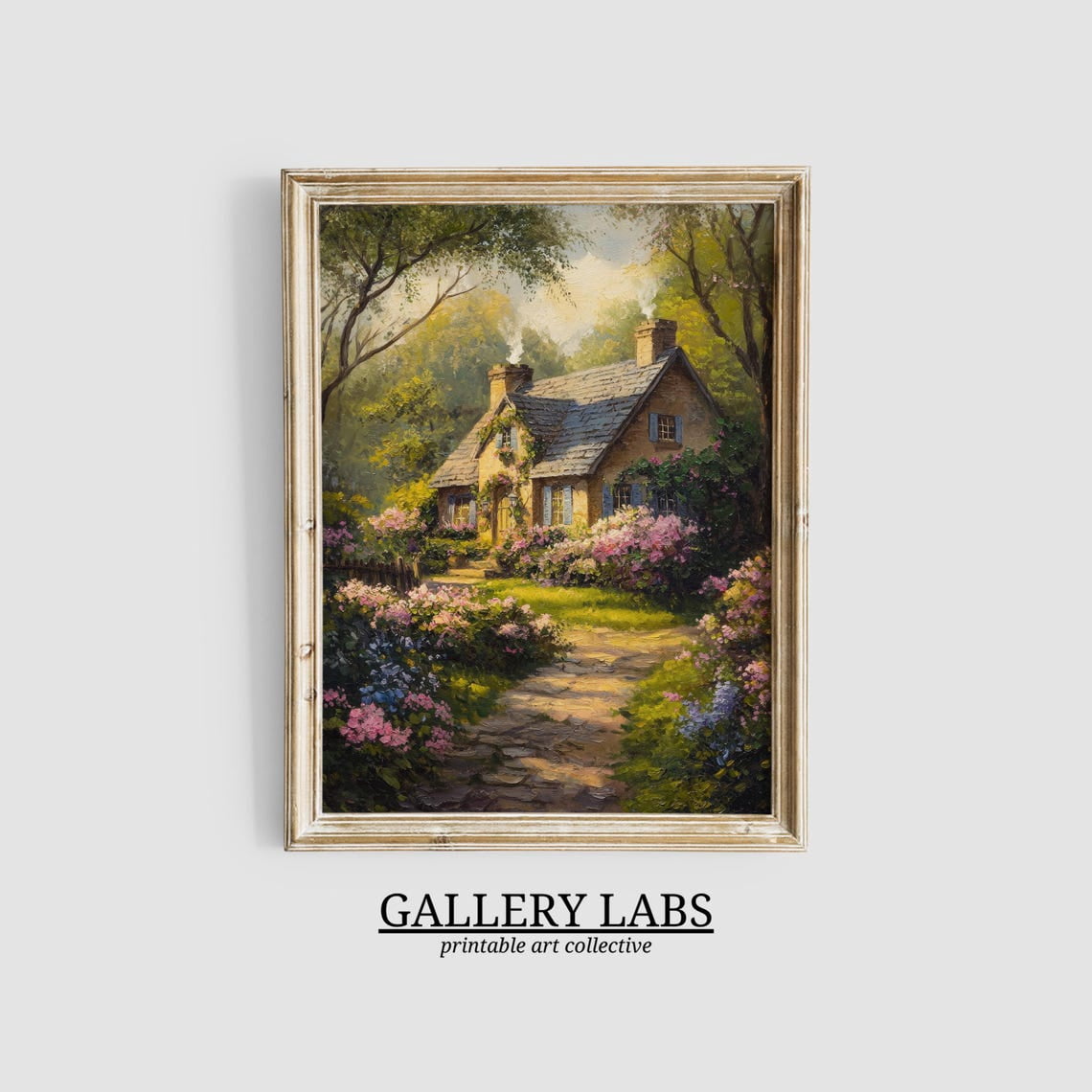 Kna Prints - 1 Pc Poster Cottage Wildflower Garden Painting€¢ Vintage ...