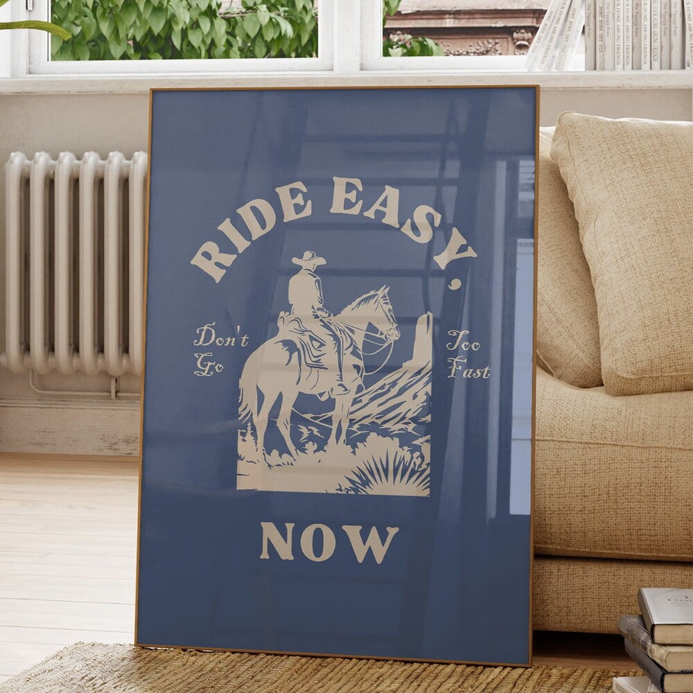 Kna Prints - 1 Pc Poster Cowboy Quote Print Retro Western Wall Art ...