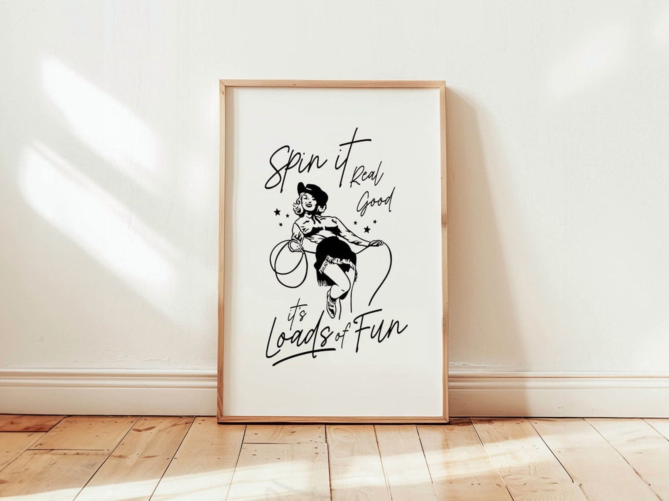 Kna Prints - 1 Pc Poster Cowgirl Ladry Print Fny Ladry Wall Art Loads ...