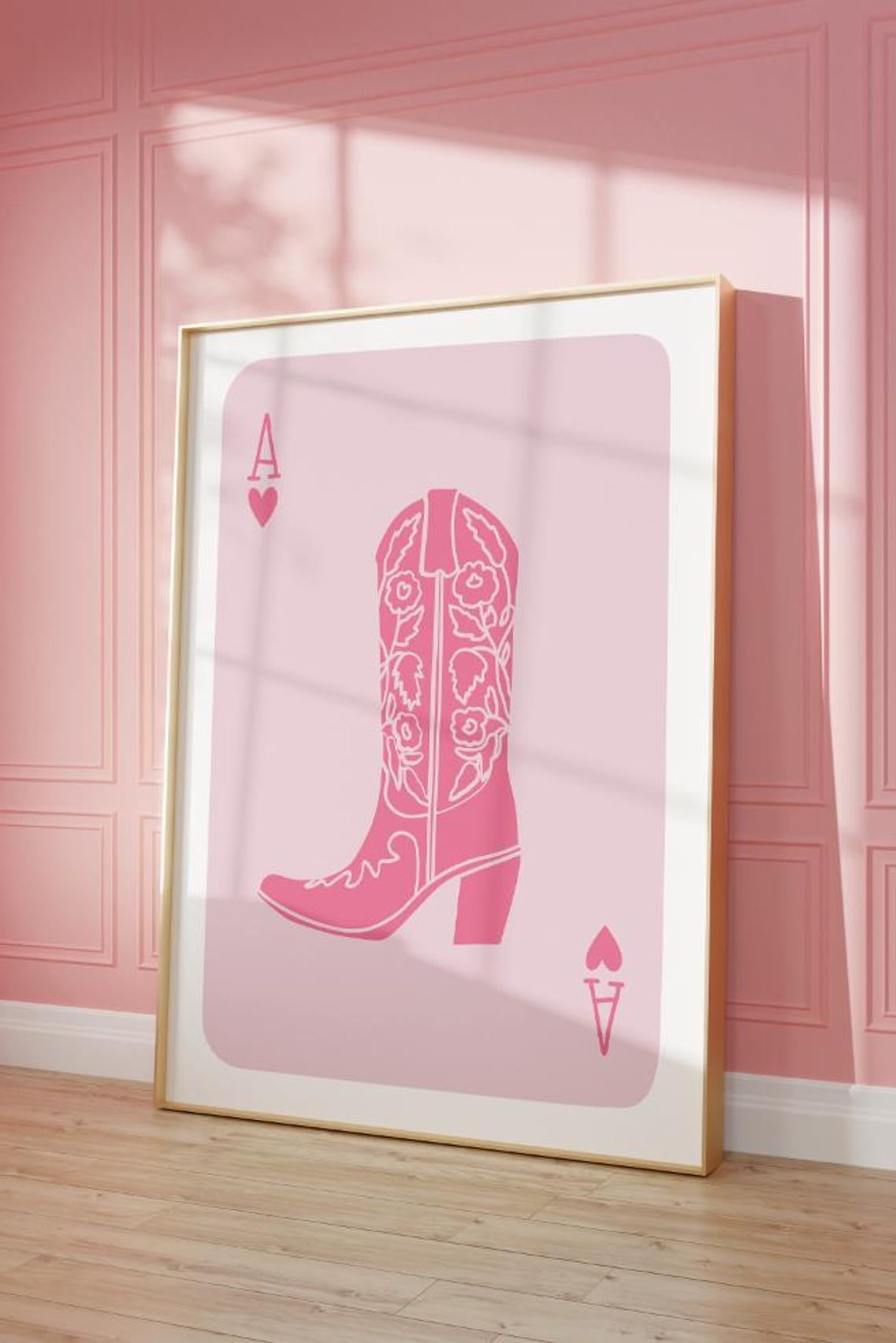 Kna Prints - 1 Pc Poster Cowgirl Playing Card Vintage Cowboy, Pink ...