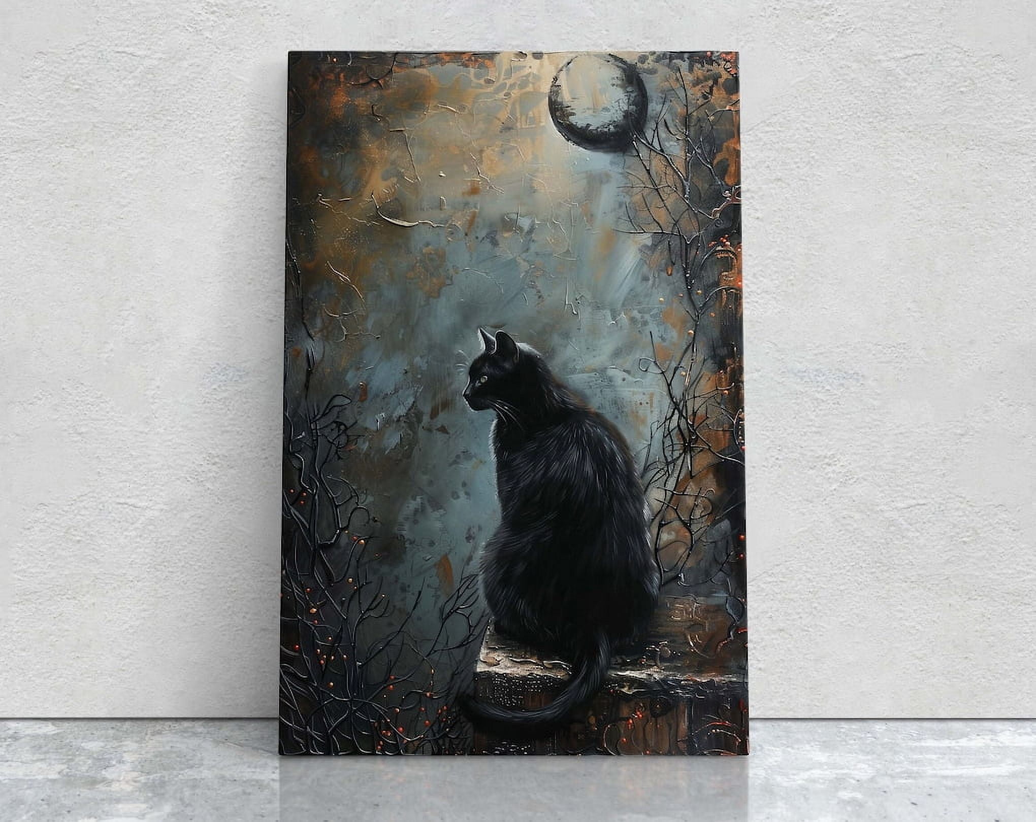Kna Prints - 1 Pc Poster Crypt Cat, Black Cat, Creepy Decor ...
