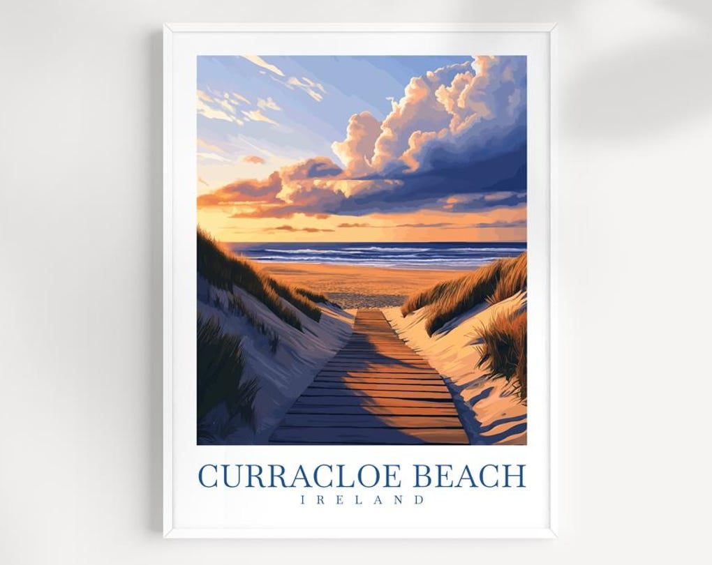Kna Prints - 1 Pc Poster Curracloe Beach Ireland Travel Print Wall ...