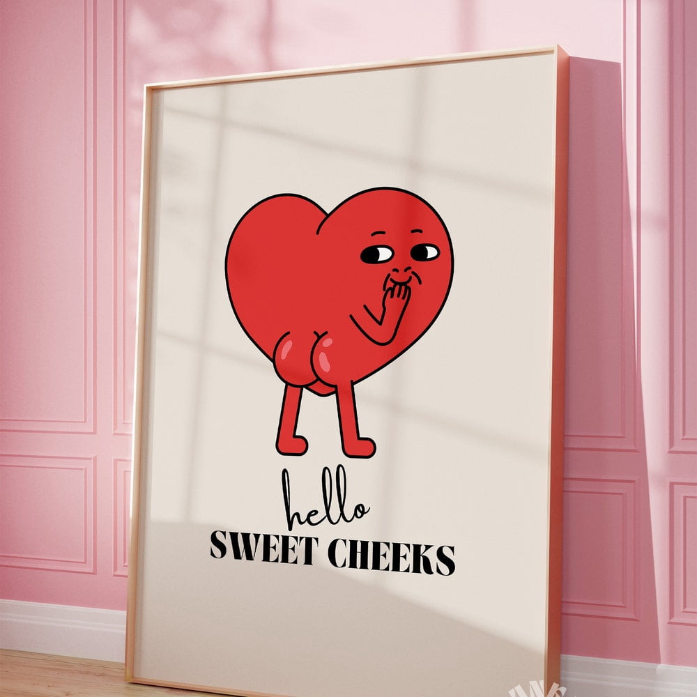 Kna Prints - 1 Pc Poster Cute Retro Bathroom Wall Art, Hello Sweet ...