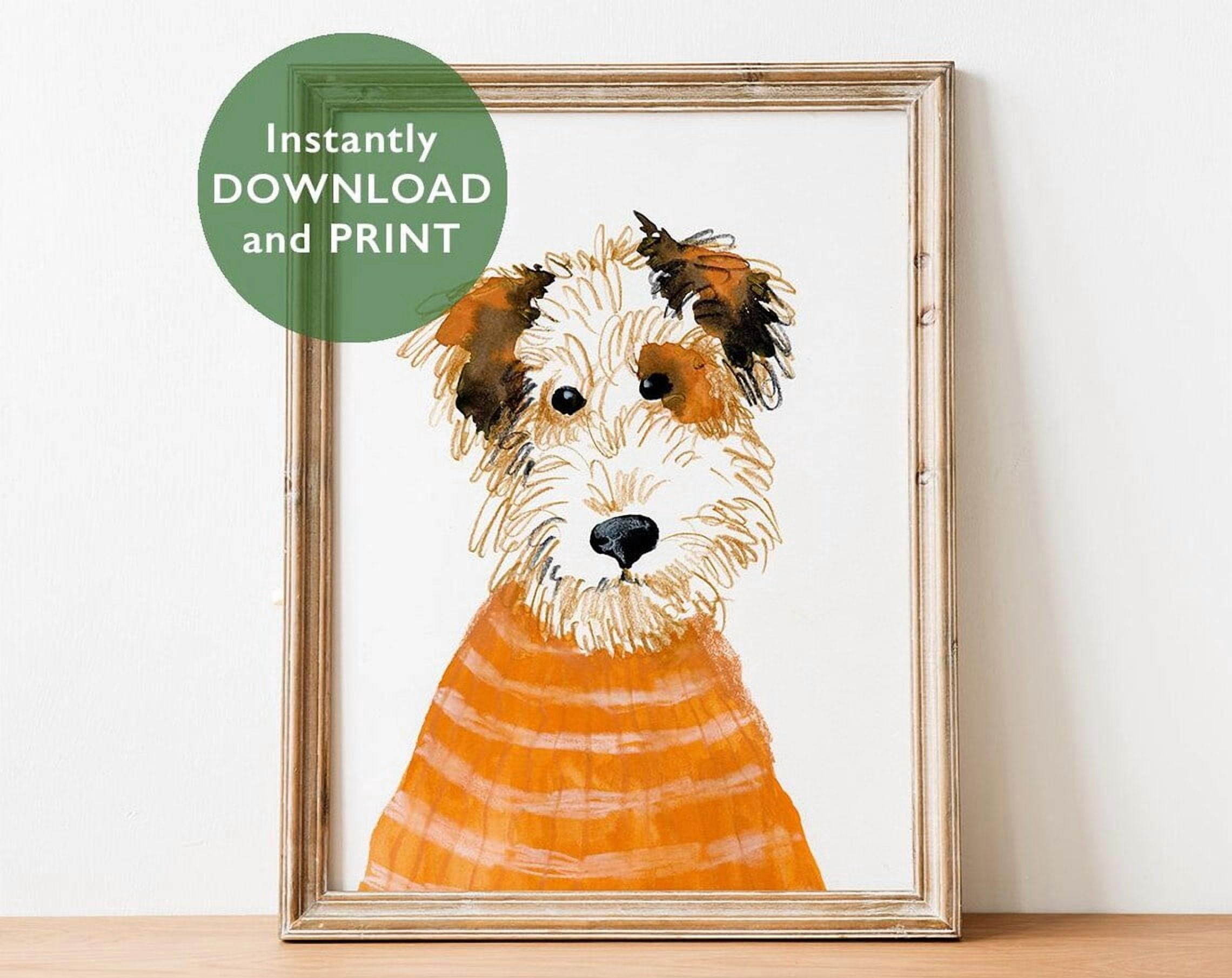 Kna Prints - 1 Pc Poster Cute Terrier Dog Art Print Adorable Pet ...