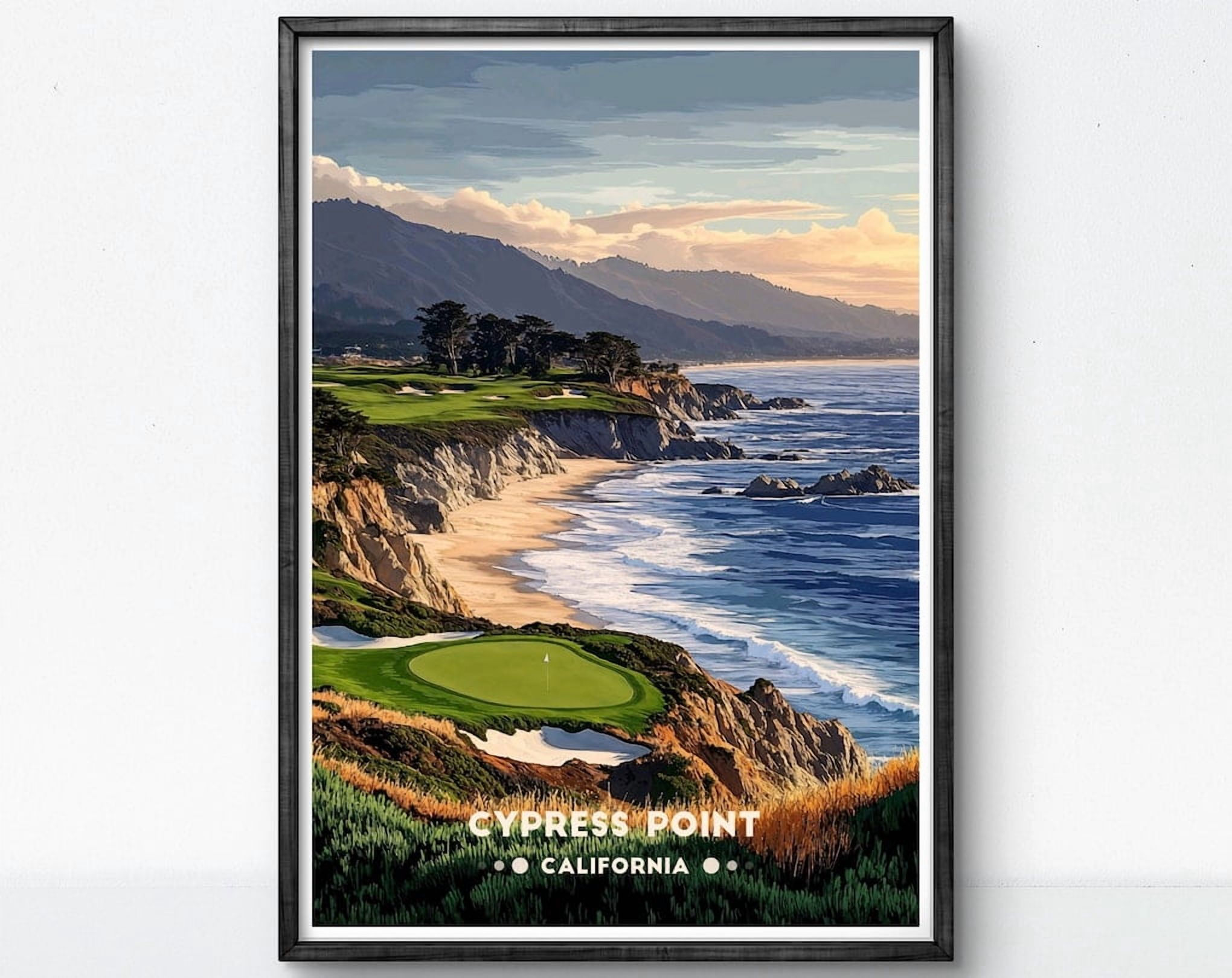 Kna Prints - 1 Pc Poster Cypress Point Golf California Golf Course Art ...