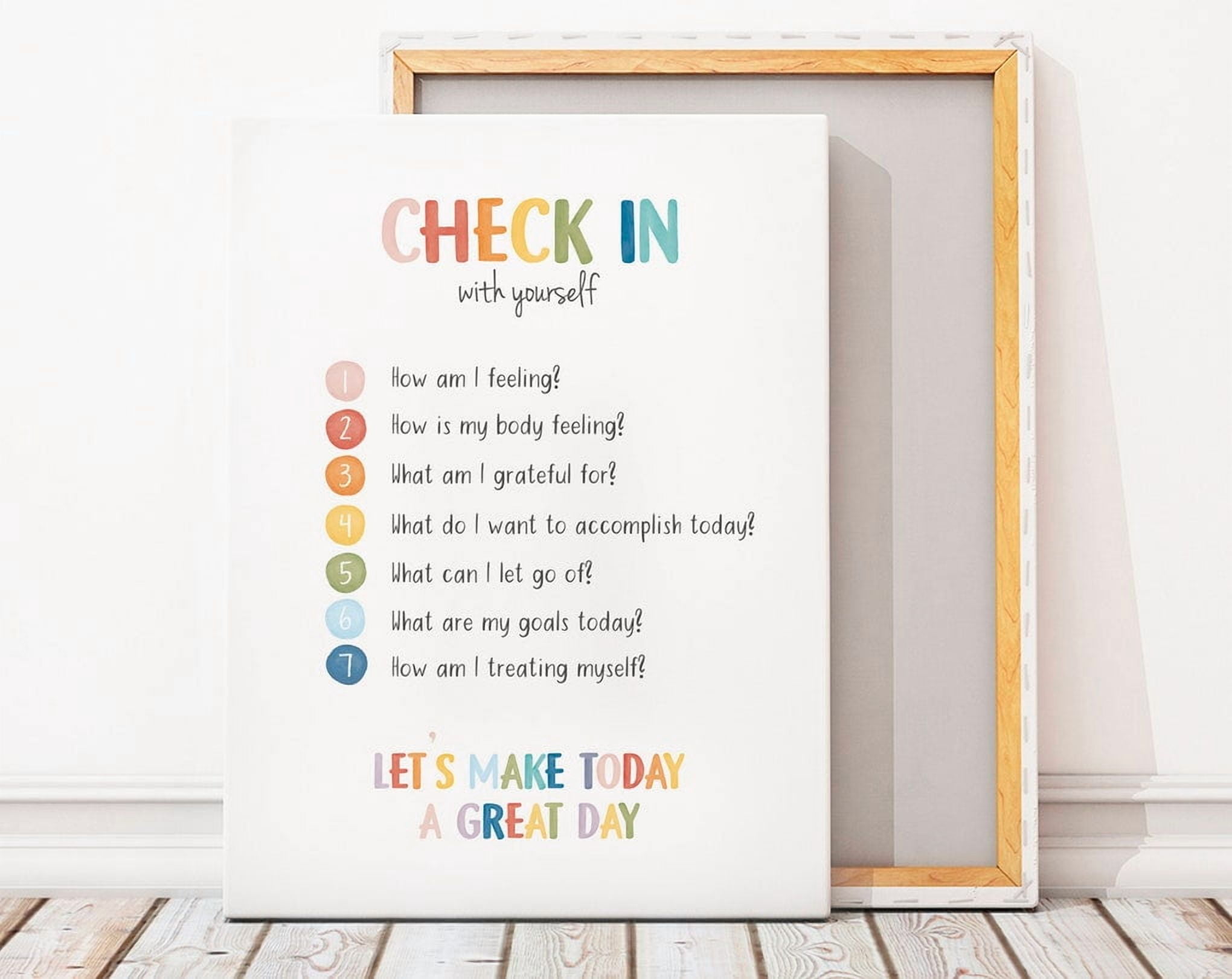 Kna Prints - 1 Pc Poster Daily Check-In , School Coselor, Mindfulness ...