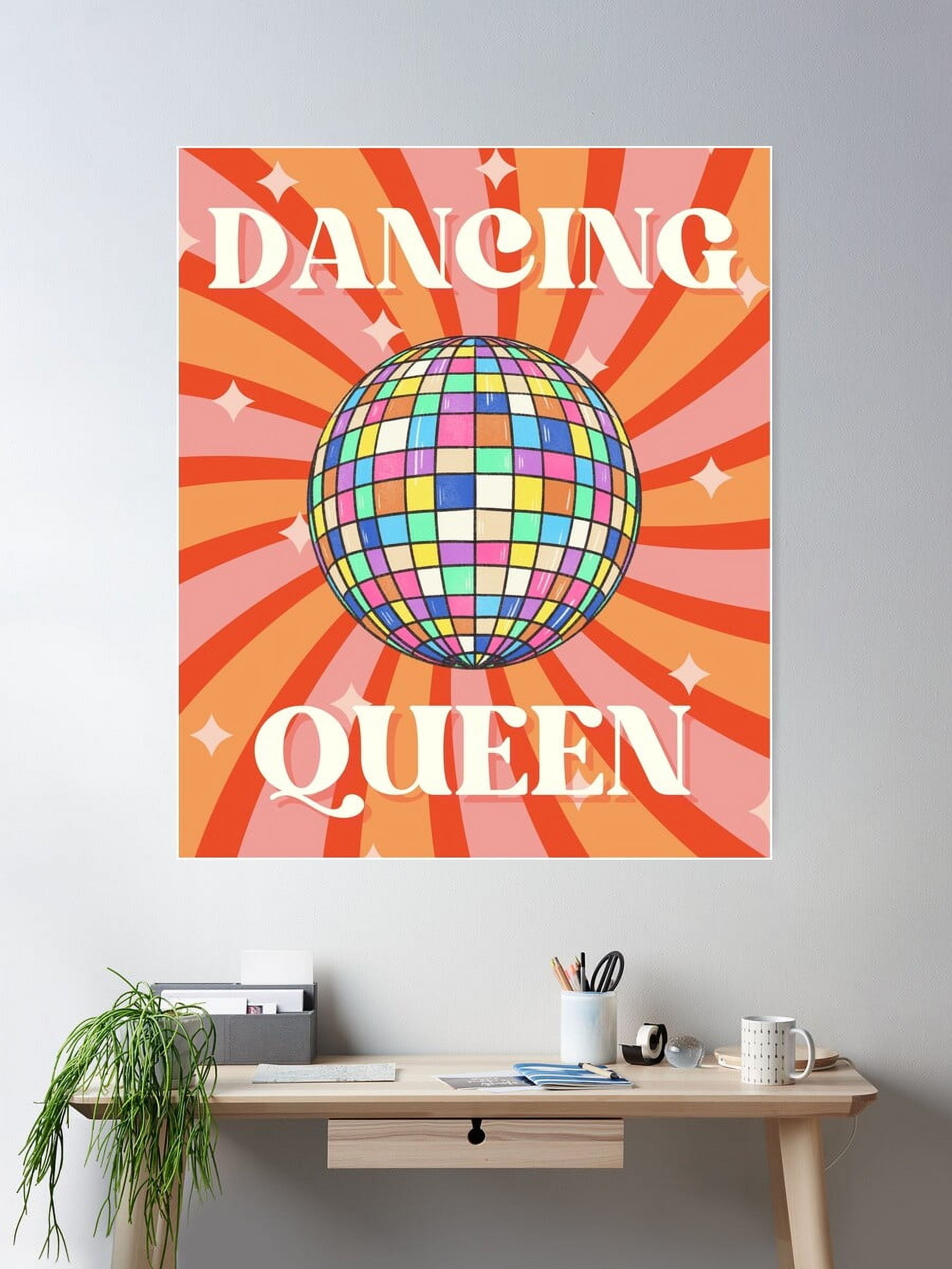 Kna Prints - 1 Pc Poster Dancing Queen Retro Disco Ball For Retro Disco ...
