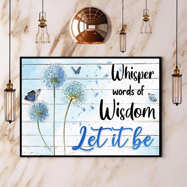 Kna Prints - 1 Pc Poster Dandelion & Butterfly Whisper Word Of Wisdom ...