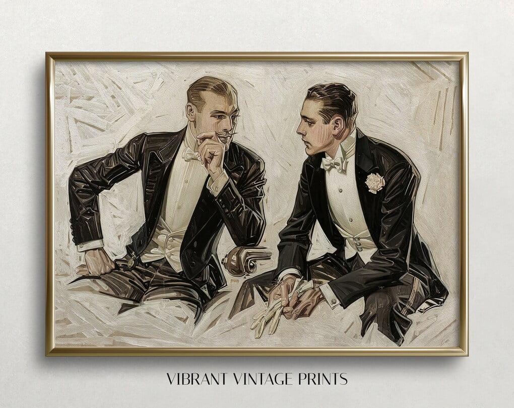 Kna Prints - 1 Pc Poster Dapper Men Vintage Wall Art Man Cave Decor Bar Wall Decor Advertisement ...