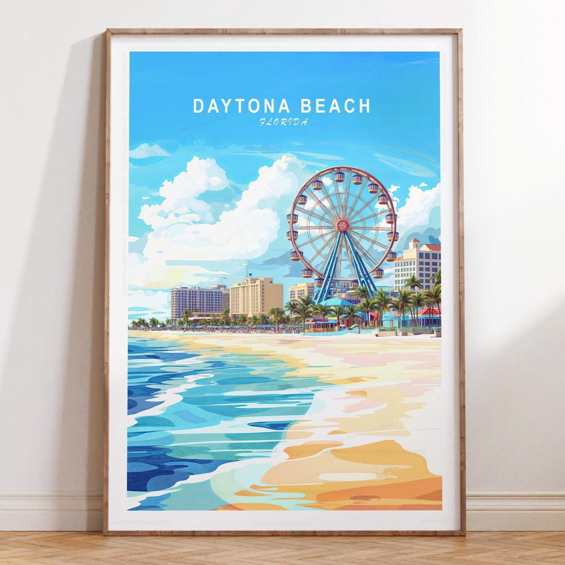 Kna Prints - 1 Pc Poster Daytona Beach Florida Travel , Florida Travel ...