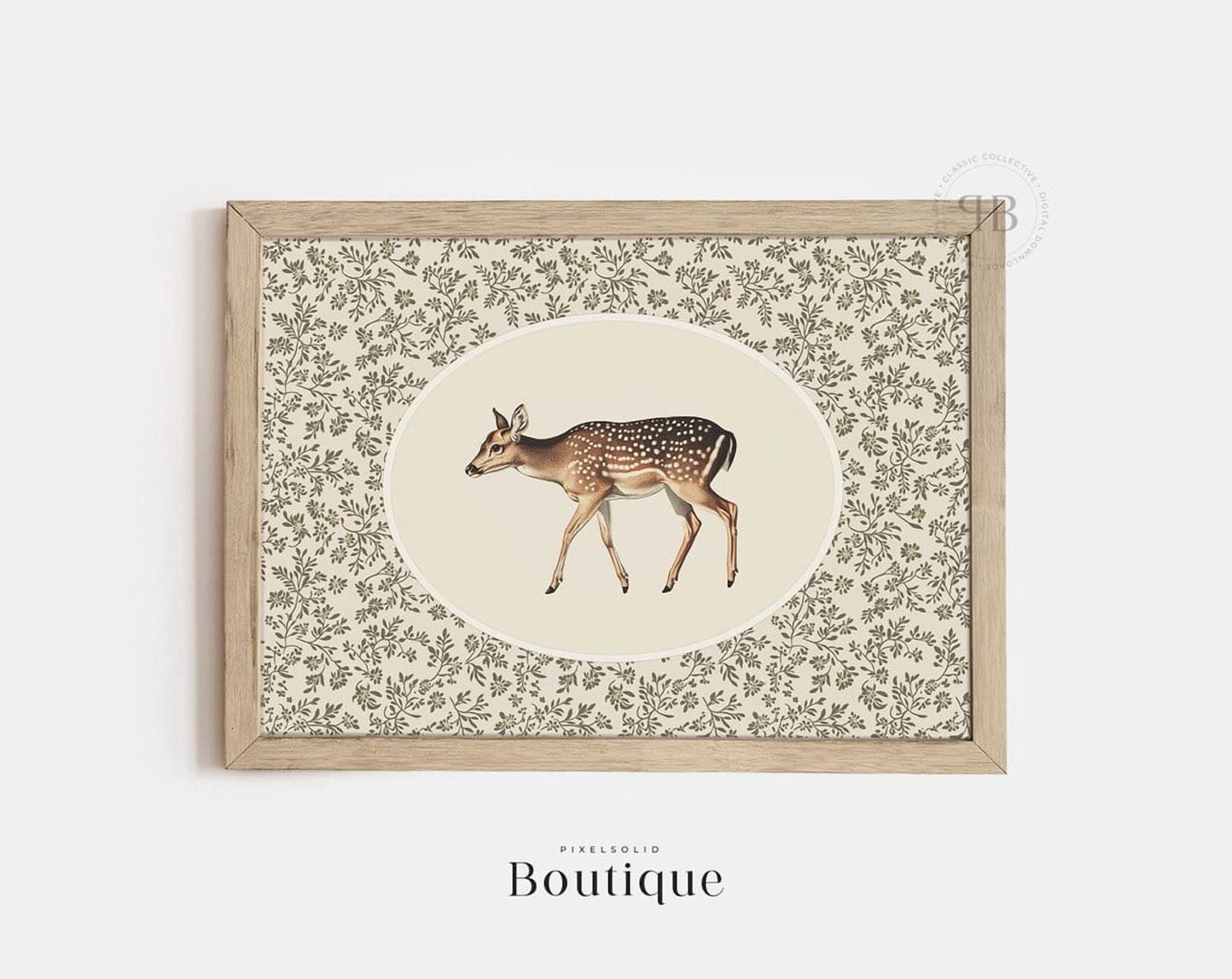 Kna Prints - 1 Pc Poster Deer Fawn Print Woodland Nursery Wall Art ...
