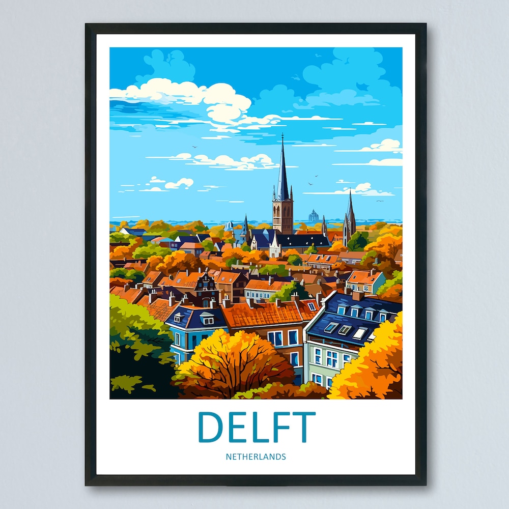 Kna Prints - 1 Pc Poster Delft Travel Delft Home Décor Delft Delft Wall ...