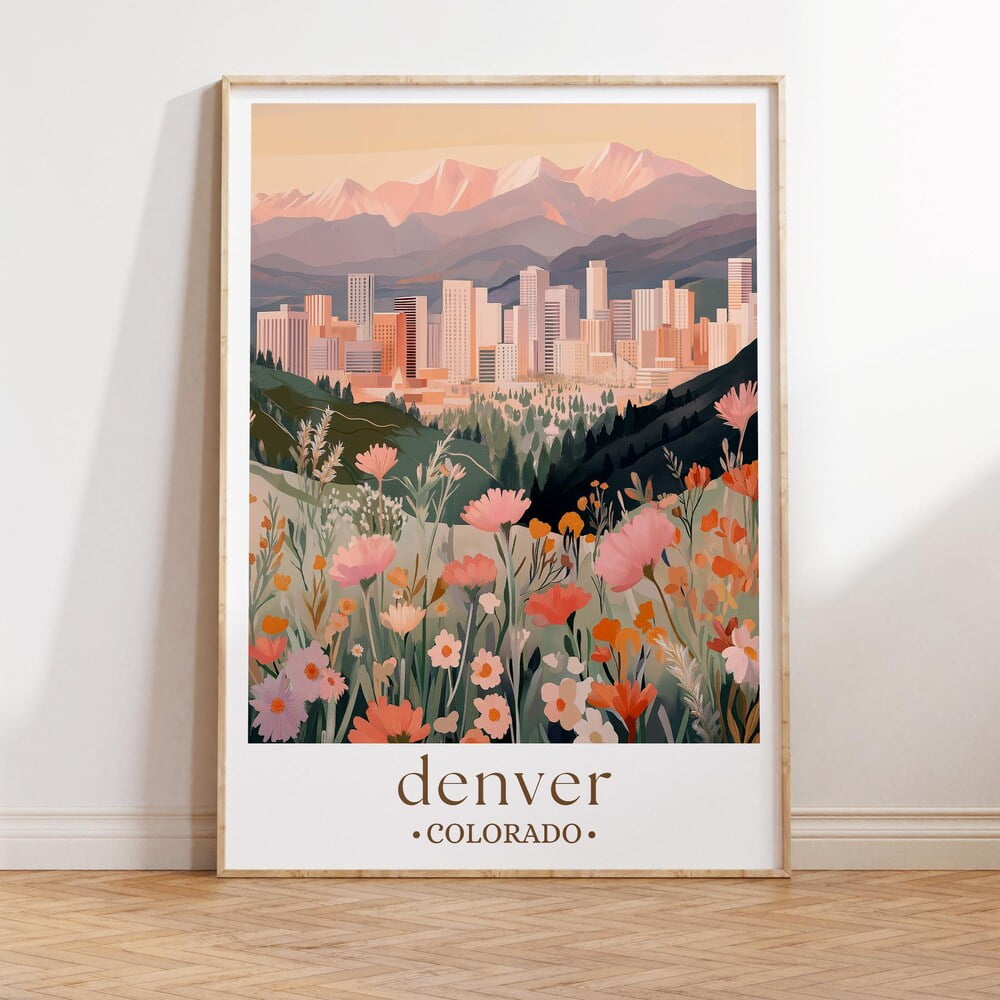 Kna Prints - 1 Pc Poster Denver, Colorado Travel Poster, Rocky ...