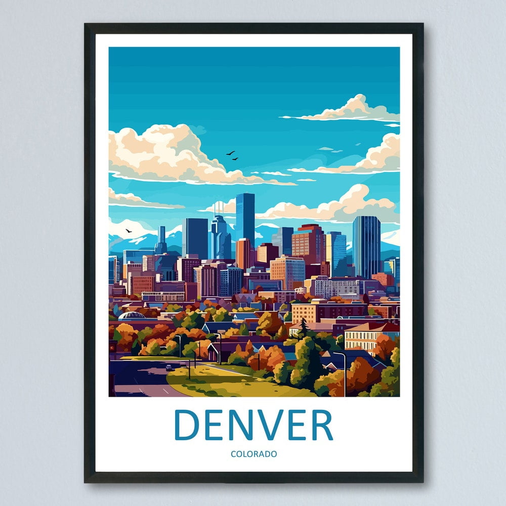 Kna Prints - 1 Pc Poster Denver Travel Wall Art Denver Wall Hanging ...