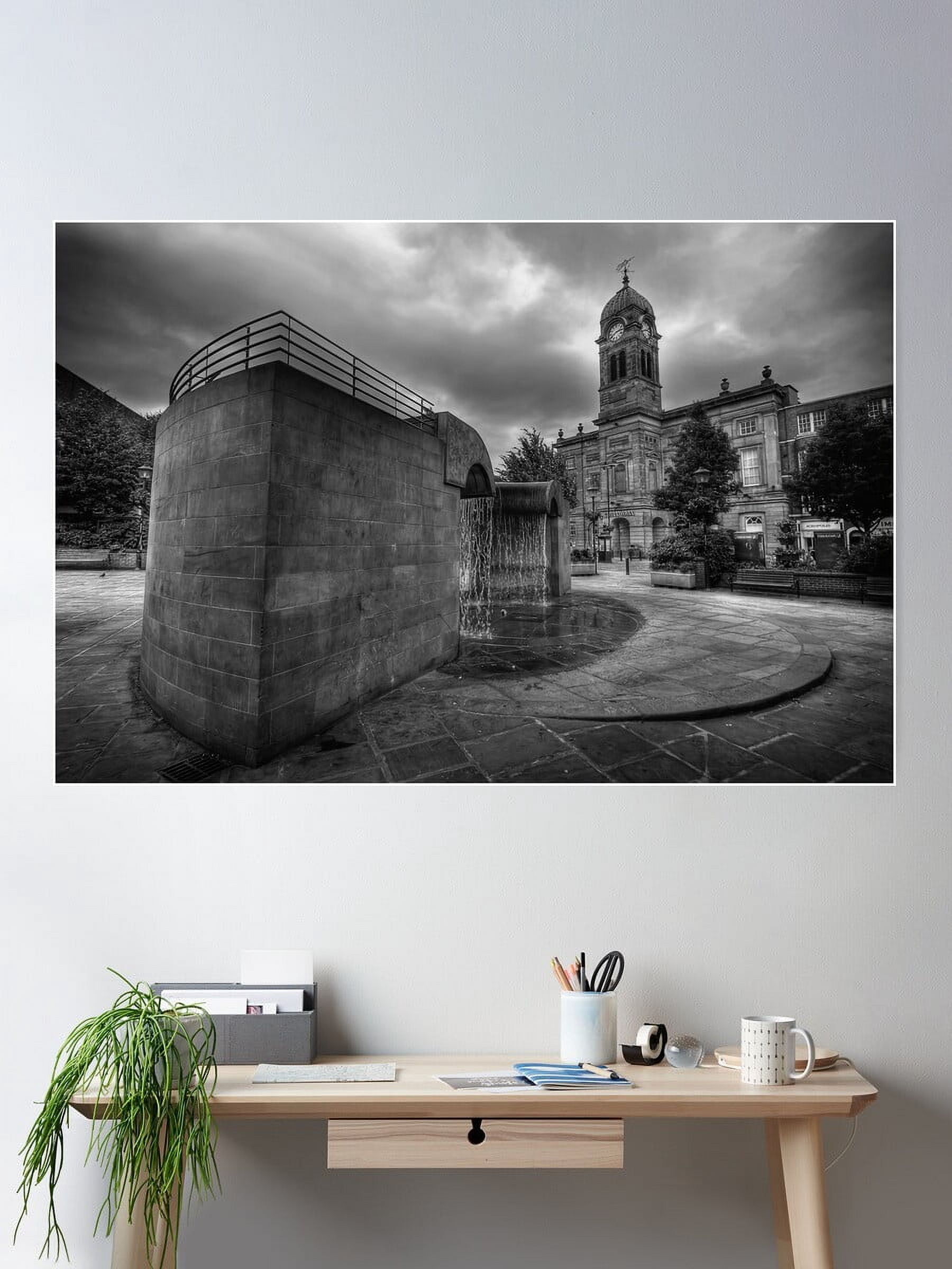 Kna Prints - 1 Pc Poster Derby Waterfall & Guildhall Theatre, UNFRAMED ...