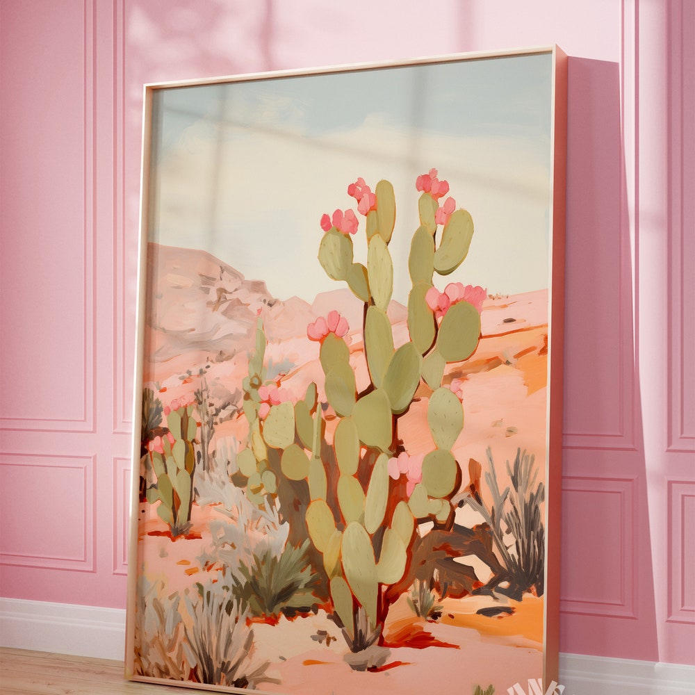 Kna Prints - 1 Pc Poster Desert Cactus Able Art Print, Western ...