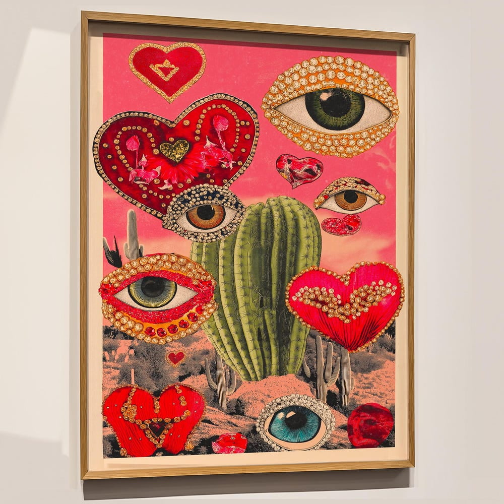 Kna Prints - 1 Pc Poster Desert Heart Eye Poster, Maximalist Print ...